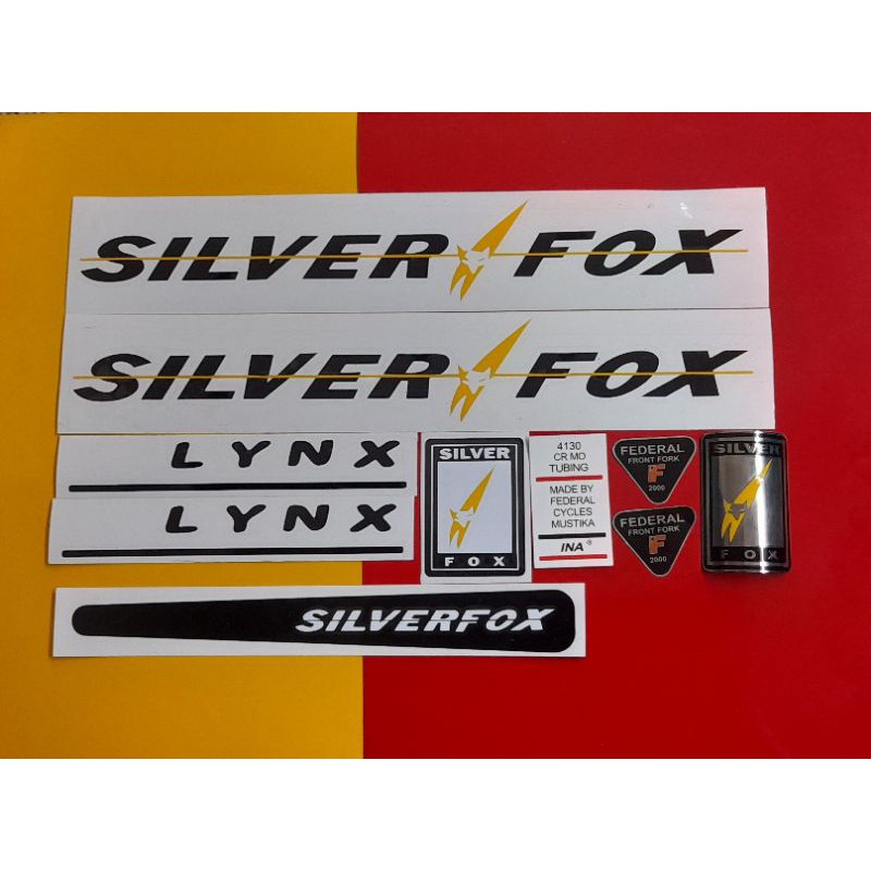 Jual Custom Emblem Sepeda Silver Fox + Stiker sepeda silver fox lynx ...