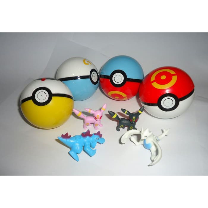 Jual POKEMON BALL /POKEBALL/BOLA POKEMON (7 CM ) + FIGURE | Shopee ...