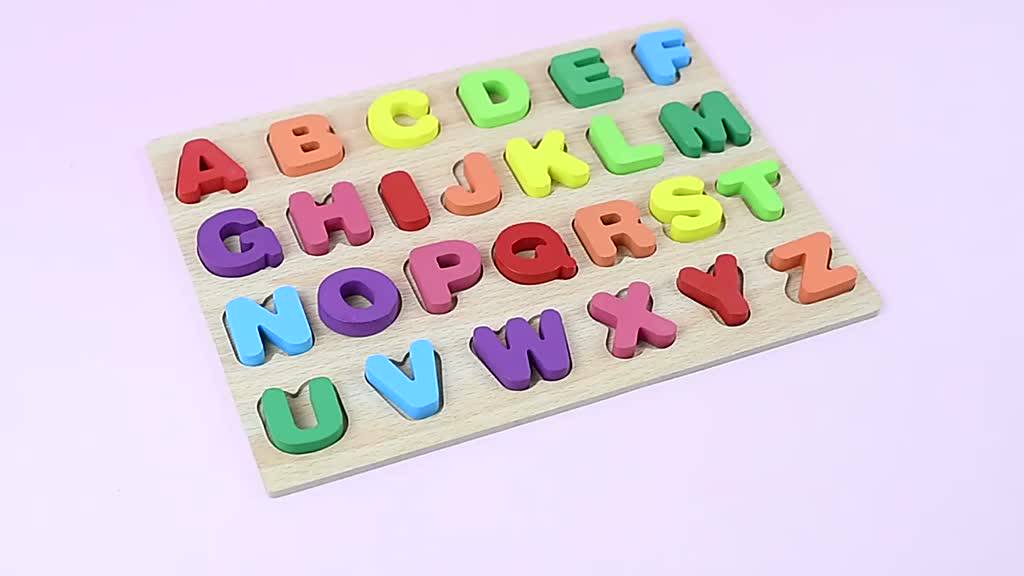 Jual WD Puzzle ABC dan Number Murah Chunky Puzzle Anak Kayu 3D Puzzle ...