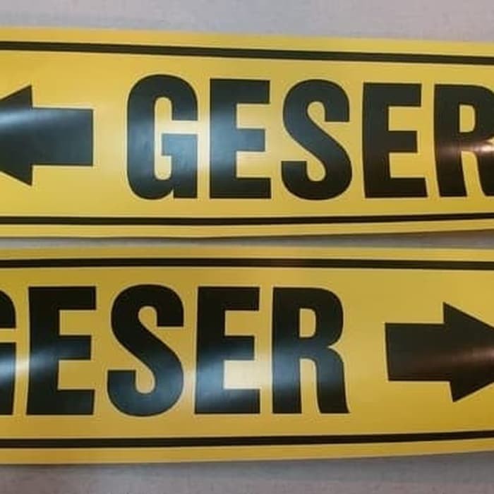Jual SIGN LABEL STICKER GESER KANAN ATO KIRI 10X30CM | Shopee Indonesia