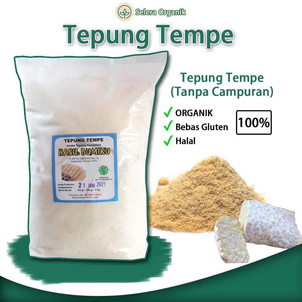 Jual Tepung Bubuk Tempe 250gr Organik MPASI Bebas Gluten Free | Selera ...