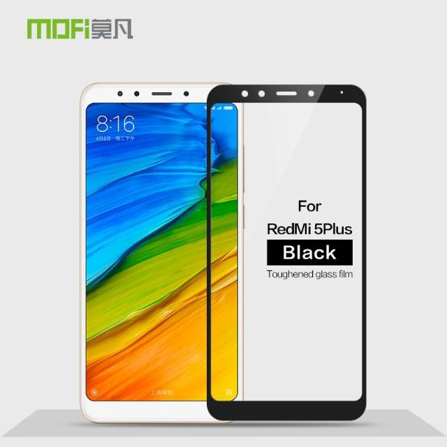 Jual TEMPERED GLASS WARNA FULL COVER XIAOMI REDMI 5 PLUS ANTI GORES KACA XIAOMI REDMI5 PLUS ...