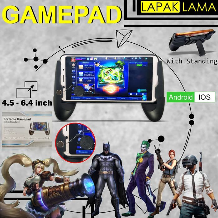 Jual GAMEPAD GAME PAD JOYPOD PORTABLE 3 IN 1 PLUS ANALOG JOYSTICK GAME ...
