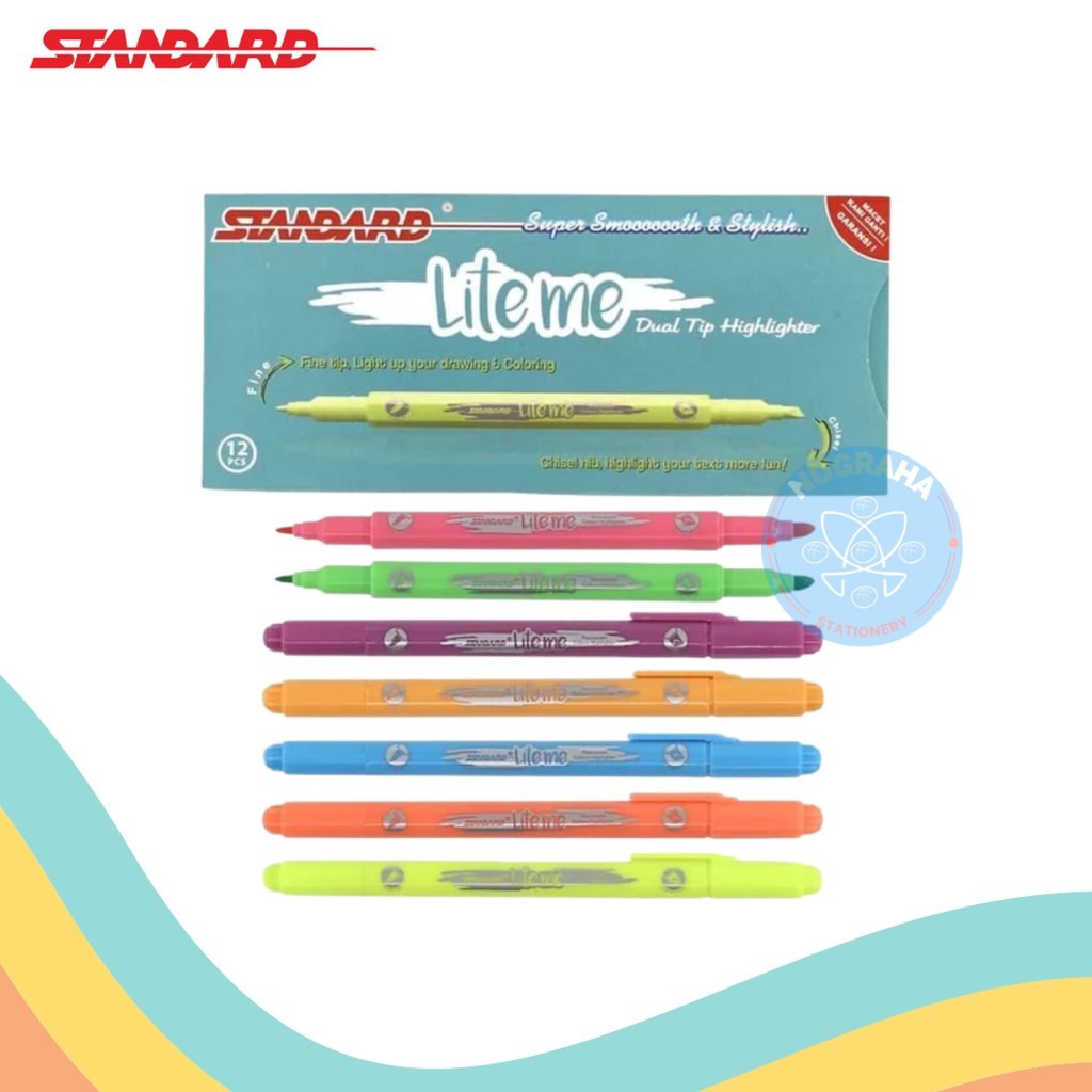 Jual HIGHLIGHTER STANDARD LITE ME DUAL TIP (1 SET) | Shopee Indonesia