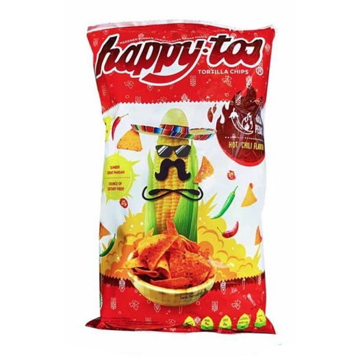 Jual Happy tos Corn Chips hijau/Cheese/Jagung Bakar | Shopee Indonesia
