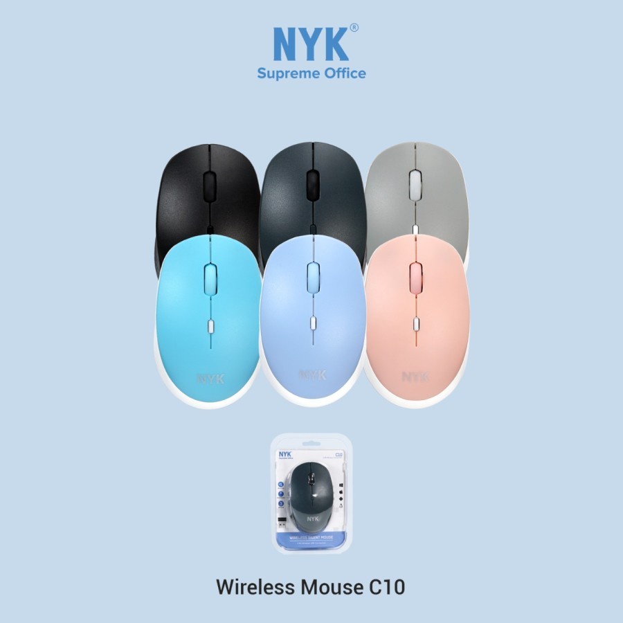 Jual NYK Supreme C10 Mouse Wireless 2.4G Silent Click ORIGINAL DPI NYK ...