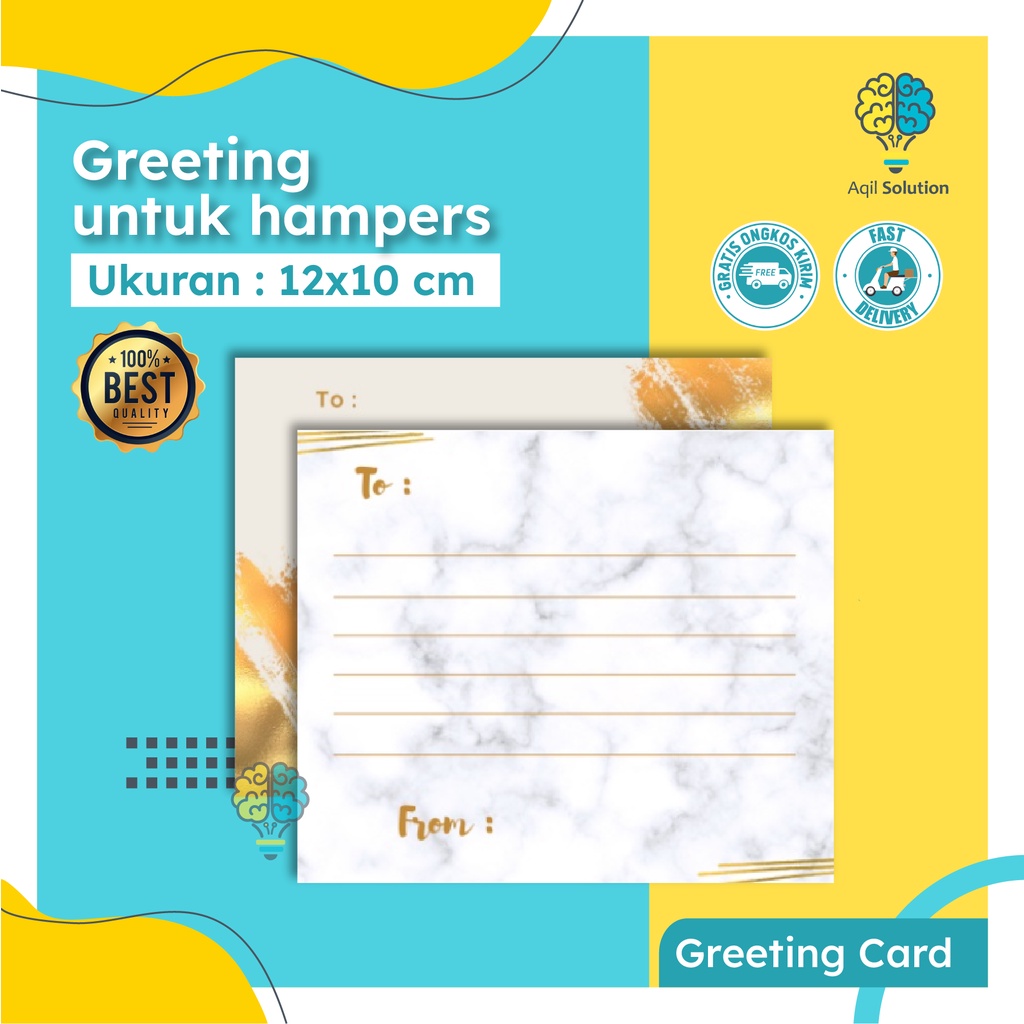 Jual (1pack=20 pcs) Greeting Card/ Kartu ucapan Hampers / Kado / Paket ...