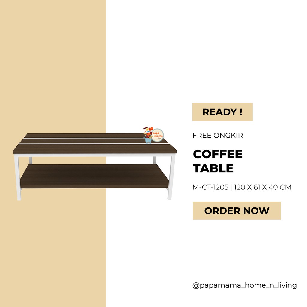 Jual Meja Tamu Minimalis kaki Metal - Meja Tamu CT1205 Coffee Table ...