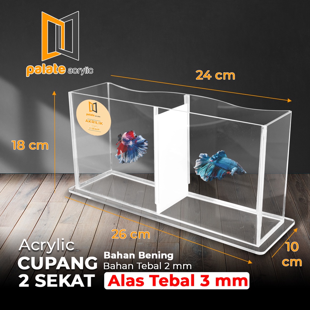 Jual AQUARIUM / AQUARIUM AKRILIK / AQUARIUM CUPANG / SOLITER CUPANG 2 ...