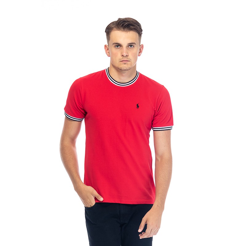 Jual POLO RALPH LAUREN T-shirt Custom Fit NEWPORT RL 2000 RED Men M0101 ...