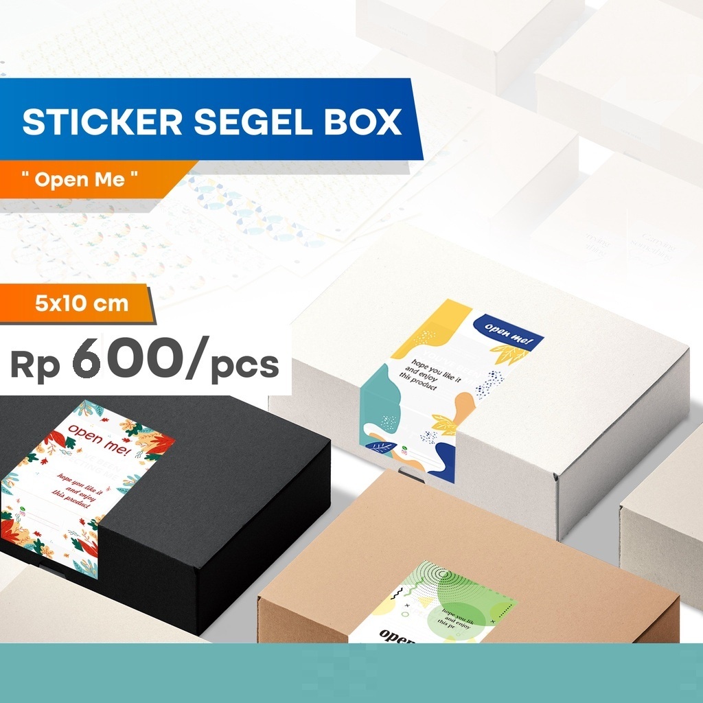 Jual Sticker segel box (5x10cm) stickercutting/cutting sticker/label ...