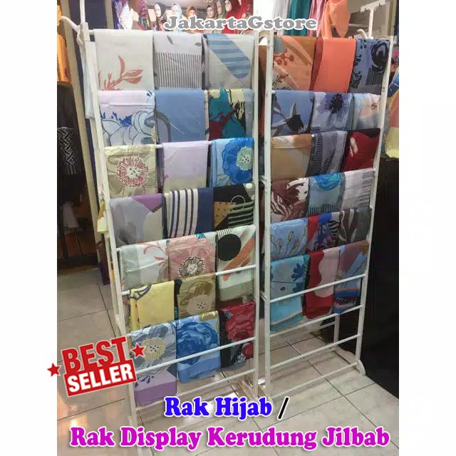 Jual Rak Jilbab Minimalis Rak Hijab 10 Susun Rak Kerudung Display ...