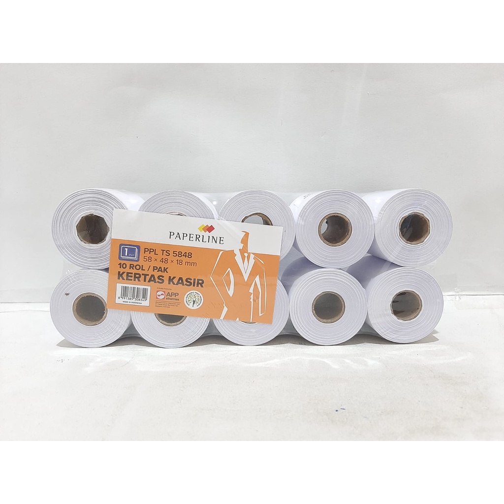 Jual Kertas Kasir / Struk / Paper Roll 1 PLY Uk. 58x48 Merk Paperline ...