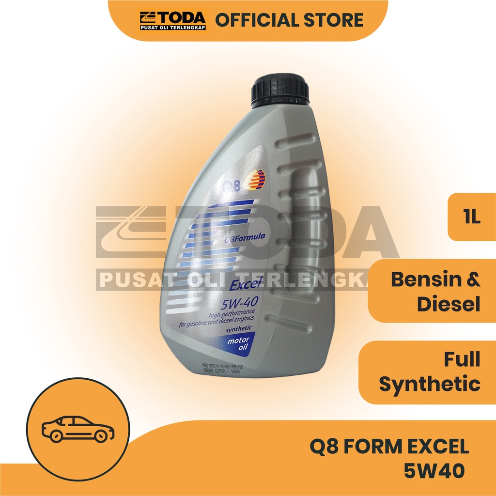 Jual Oli Q8 Formula Excel 5W-40 1L Original - Oli Mesin Mobil - Oli ...