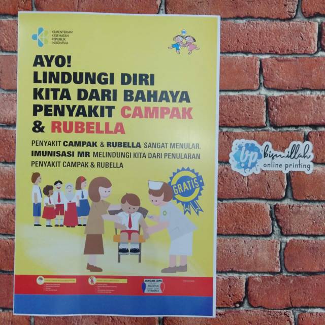 Jual Poster kesehatan lindungi dari campak dan rubella | Shopee Indonesia