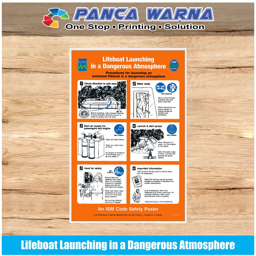 Jual Stiker Kapal Safety Sign Lifeboat Launching Dangerous ISM Perkapalan | Shopee Indonesia