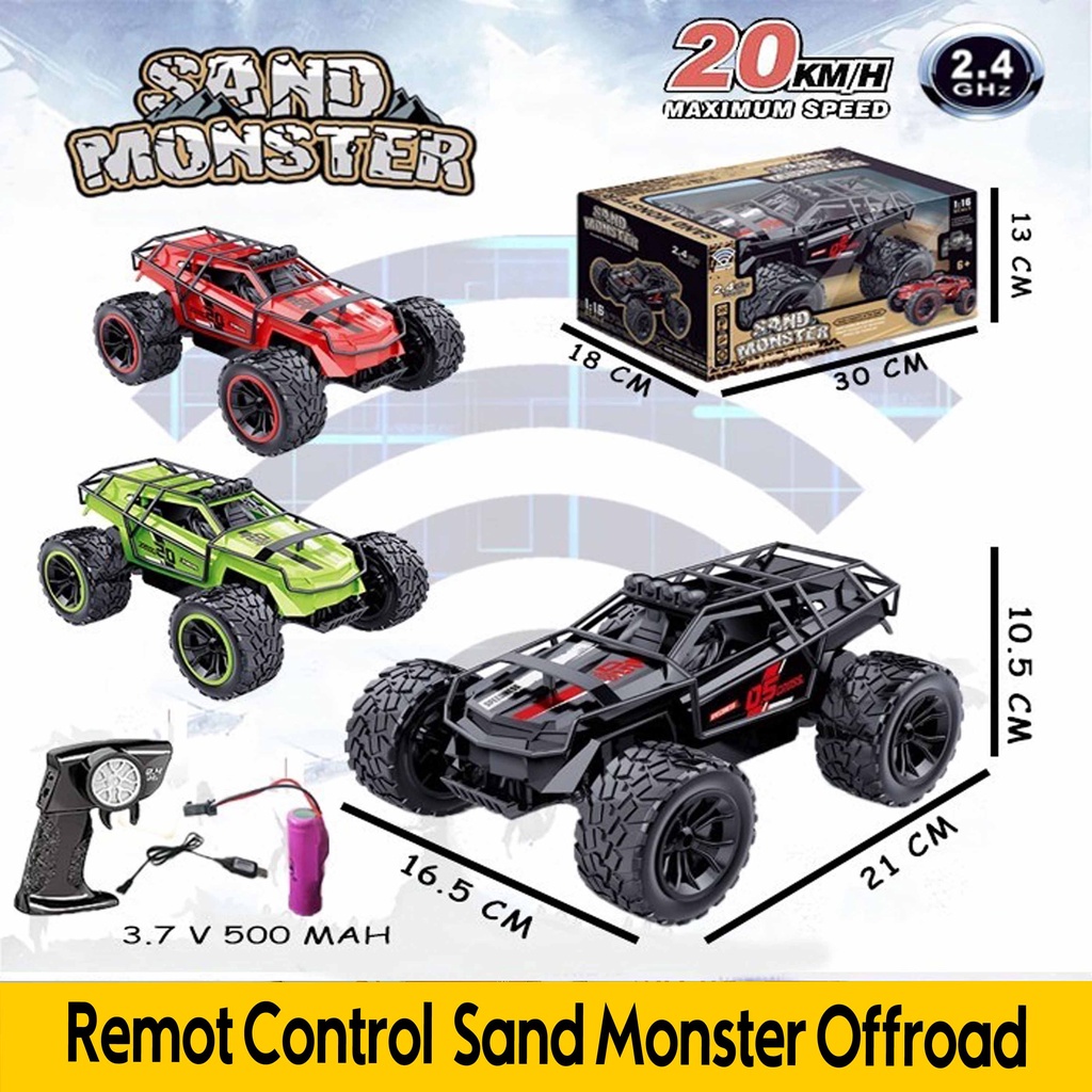 Jual Mobil Remote Control Sand Monster Offroad / RDR1042 Merah RC ...