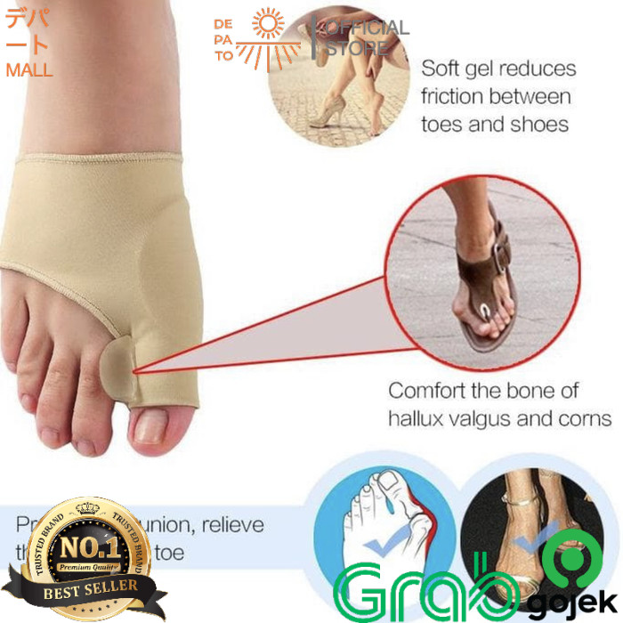 Jual Bunion Corrector Hallux Valgus Terapi Big Toe Separator Silikon ...