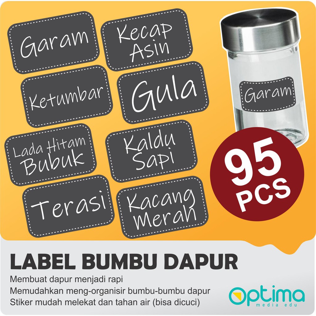 Jual STIKER LABEL BUMBU DAPUR 95 PCS | Shopee Indonesia