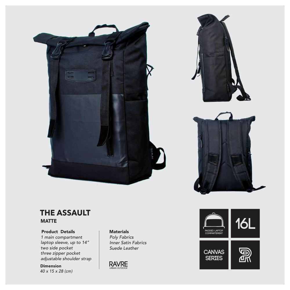 Jual Tas Ransel Laptop Vintage RAVRE - ASSAULT series ( Tritone ...