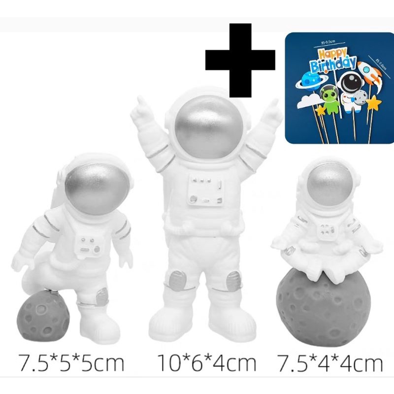 Jual topper astronot/ topper planet / topper cake /topper roket/ topper ...
