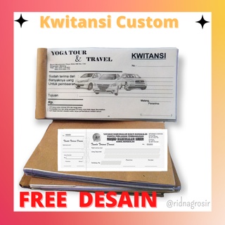Jual KWITANSI CUSTOM 2 PLY FREE DESAIN UKURAN 1/3 FOLIO ISI 100 LEMBAR ...