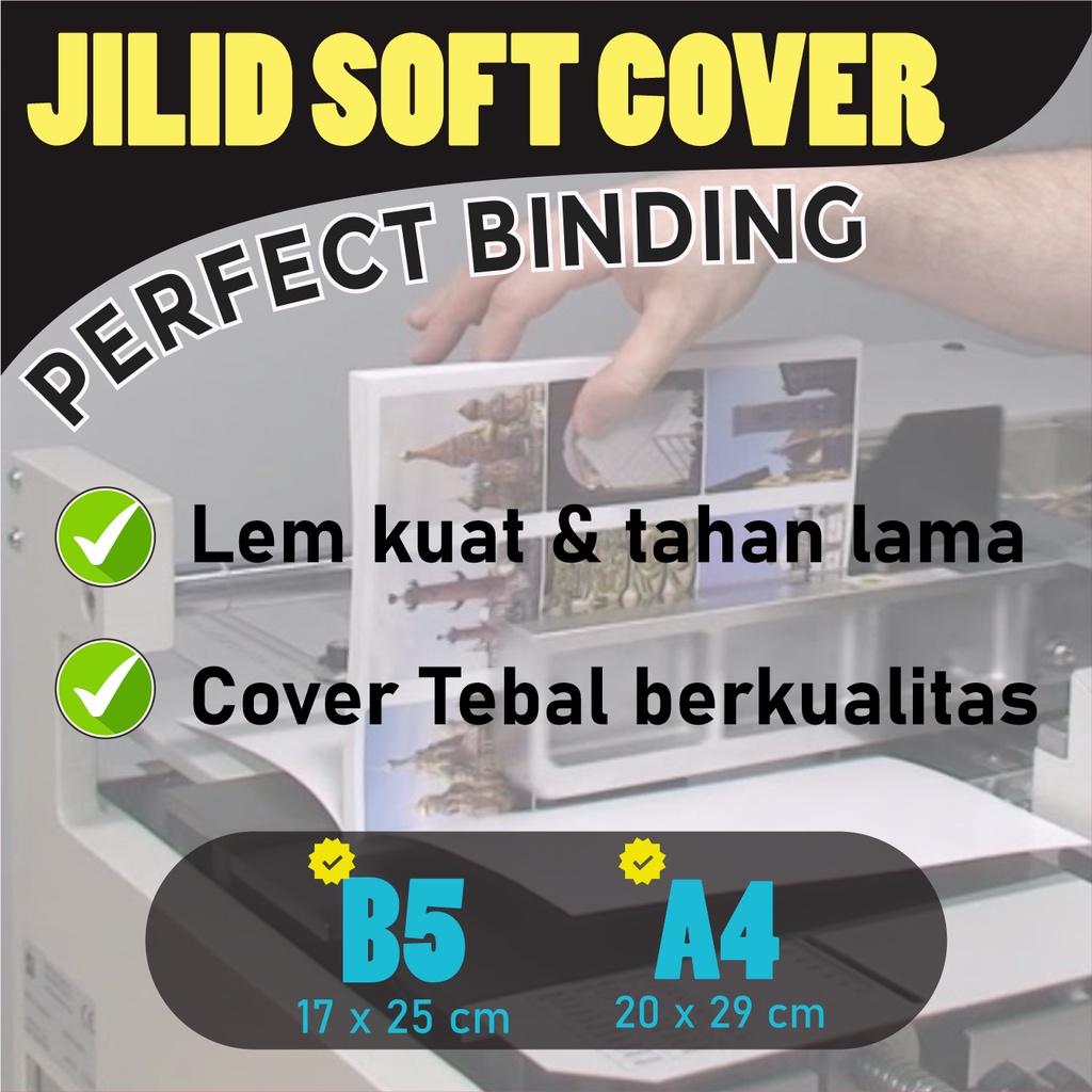 Jual JILID BUKU SOFT COVER IVORY 260/230GR Uk B5/A4 (PERFECT BINDING ...
