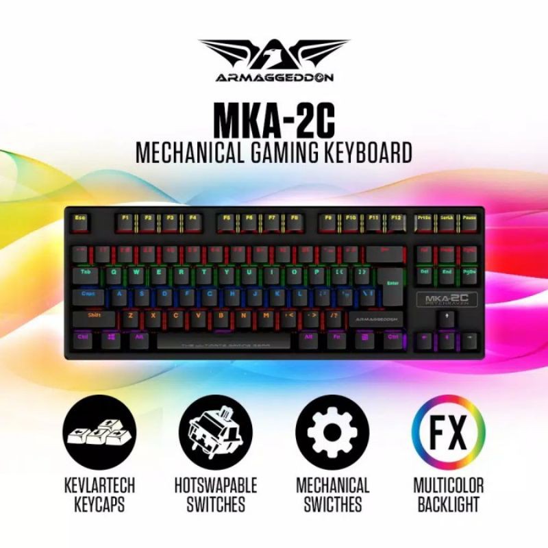 Jual Armaggeddon MKA 2C Mechanical Gaming Keyboard | Shopee Indonesia