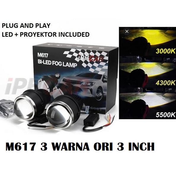 Jual Bi LED Lampu FOGLAMP IPHCAR Proyektor M617 HI LOW Beam Projector Projie biled fog lamp 3 ...