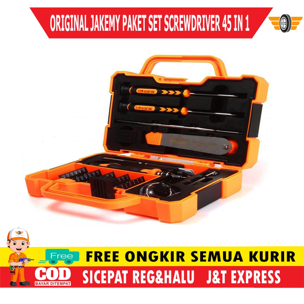 Jual Jakemy Obeng SET HP Laptop Full Set Obeng Lengkap Serbaguna Obeng ...