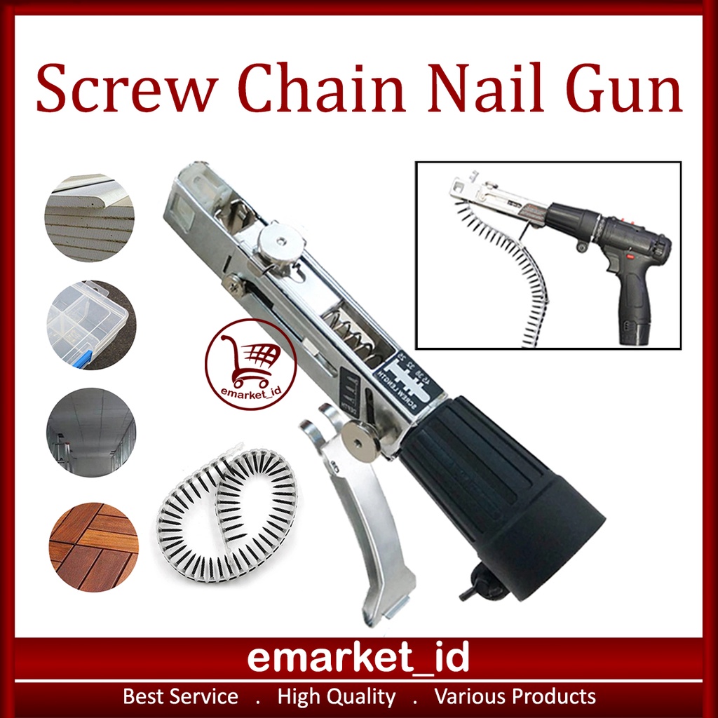 Jual Screw Chain Nail Gun / Tembakan Skrup Otomatis / Sekrup Nail Gun ...