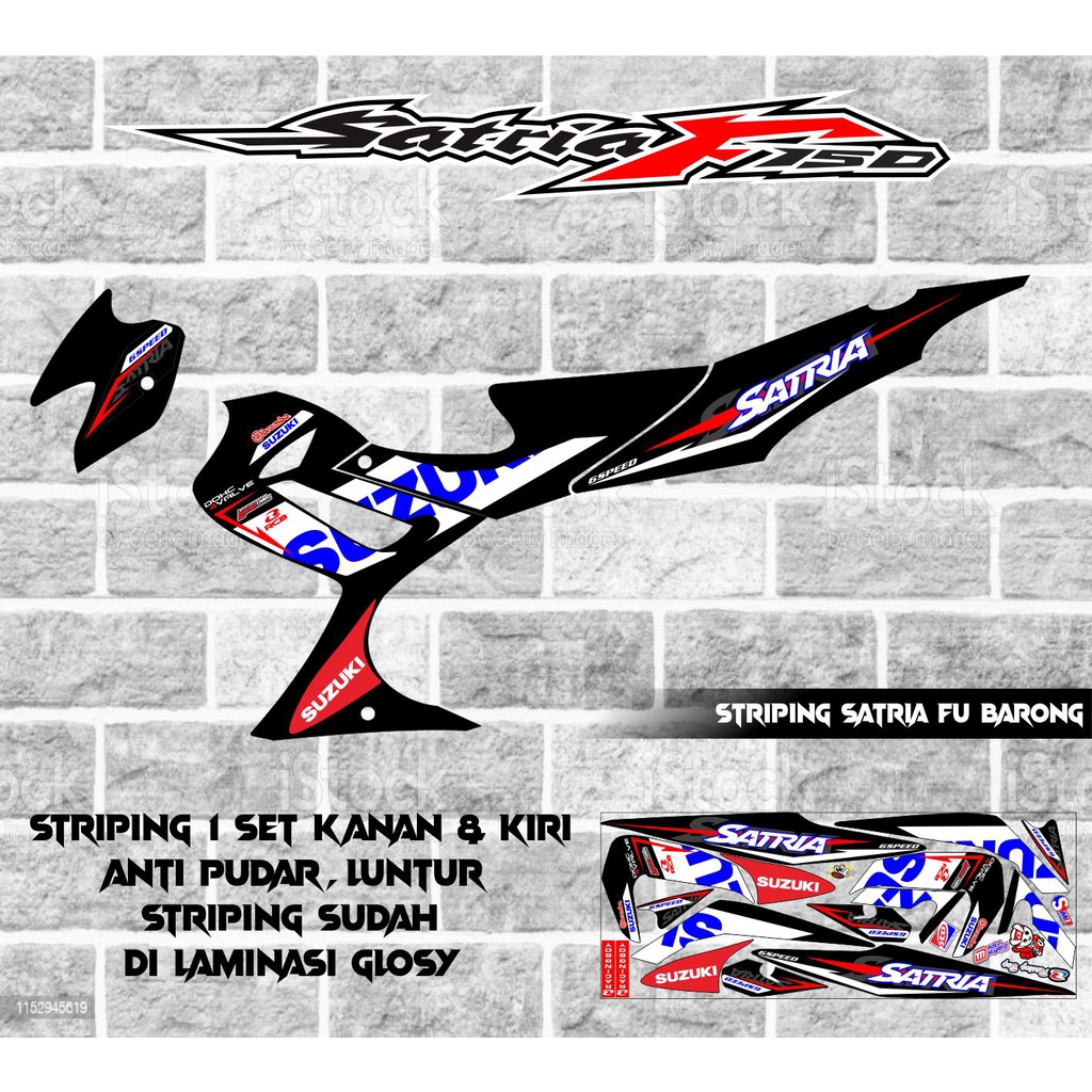 Jual STRIPING VARIASI STICKER SUZUKI SATRIA FU BARONG | Shopee Indonesia