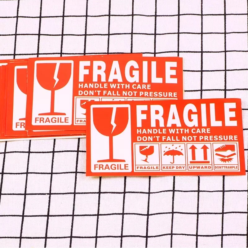 Jual Stiker Fragile / Sticker Fragile Untuk Keamanan Produk / harga 1pc ...