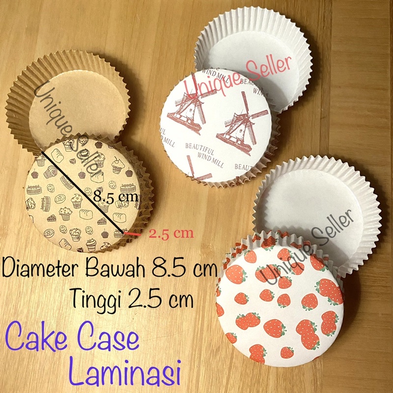 Jual [Isi8-10] Cake Case Bulat Laminasi 8.5 cm Anti Minyak / Cake Case ...
