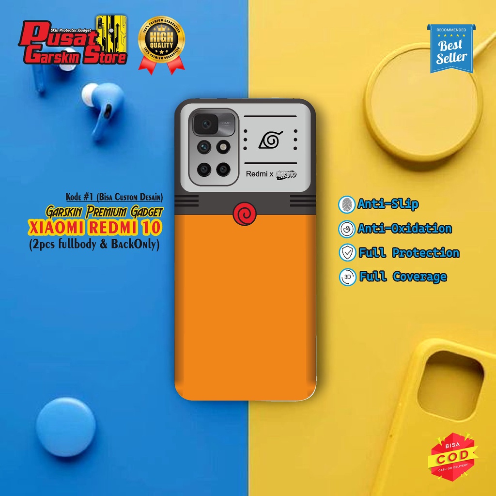 Jual Garskin Redmi 10 Skin Gadget Motif Redmi x Naruto(Isi 2pcs ...