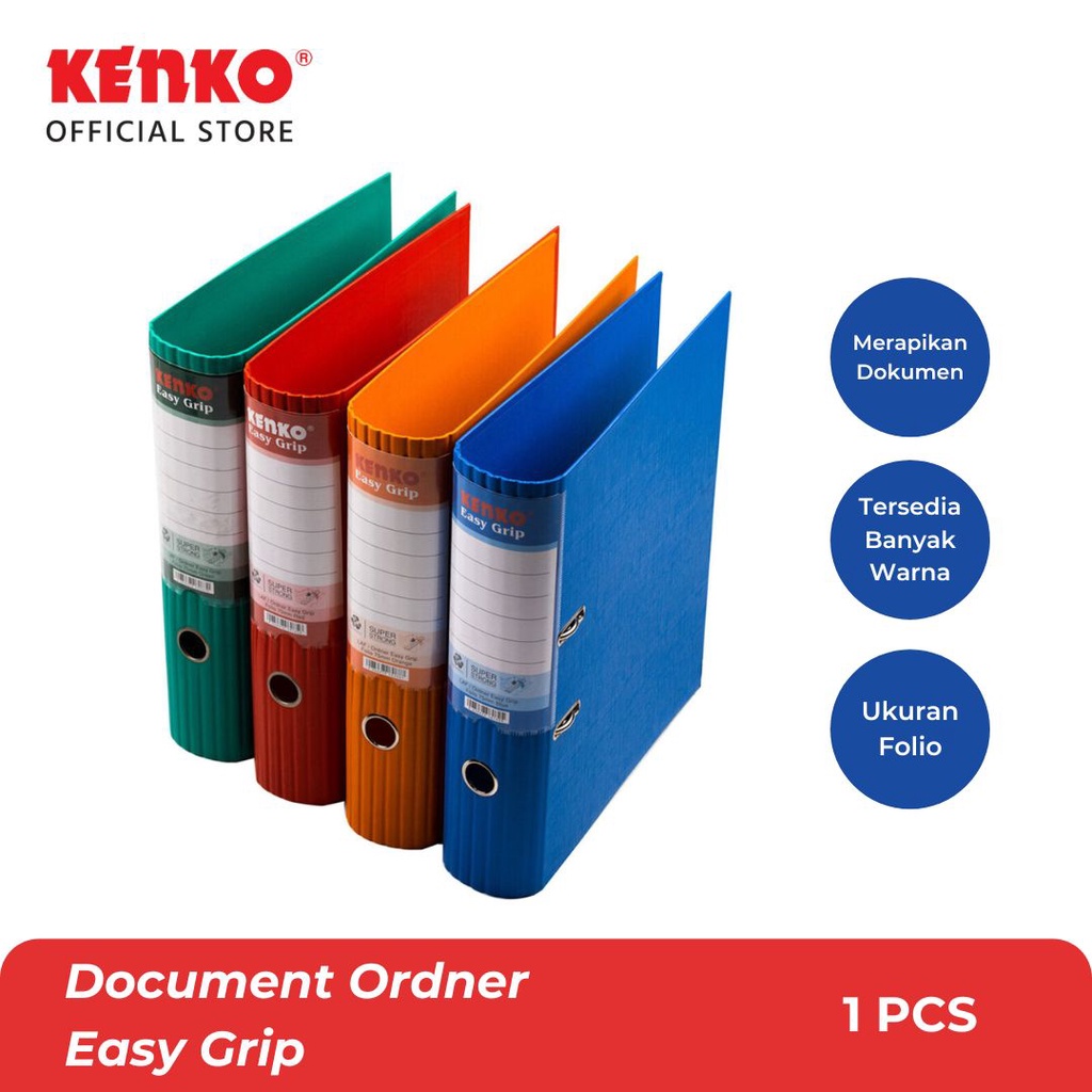 Jual Ordner Map File Organizer Easy Grip 75mm Ukuran Folio Kenko ...