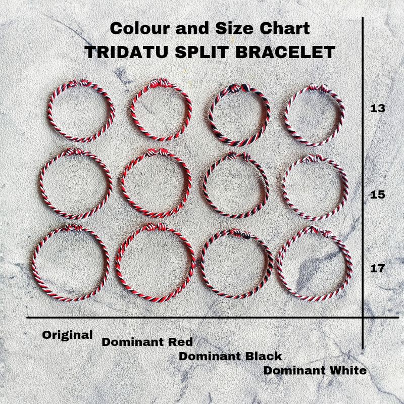 Jual Gelang Tridatu Split Dominant Colour 2 mm Oleh-oleh Khas Bali ...