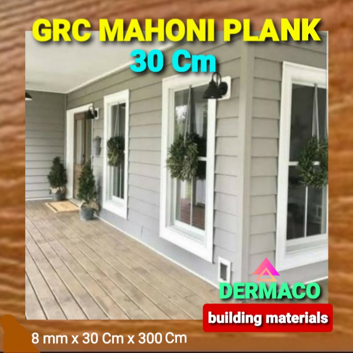 Jual GRC MAHONI PLANK 30 CM / LISPLANG GRC / MOTIF KAYU DATAR / PAPAN ...
