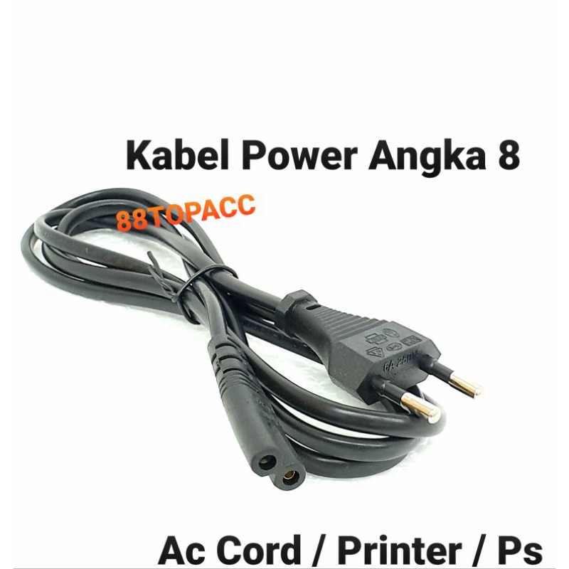 Jual Kabel Power Printer / Kabel Power Ac Cord Angka 8 / Ps / Ps2 / Ps3 ...