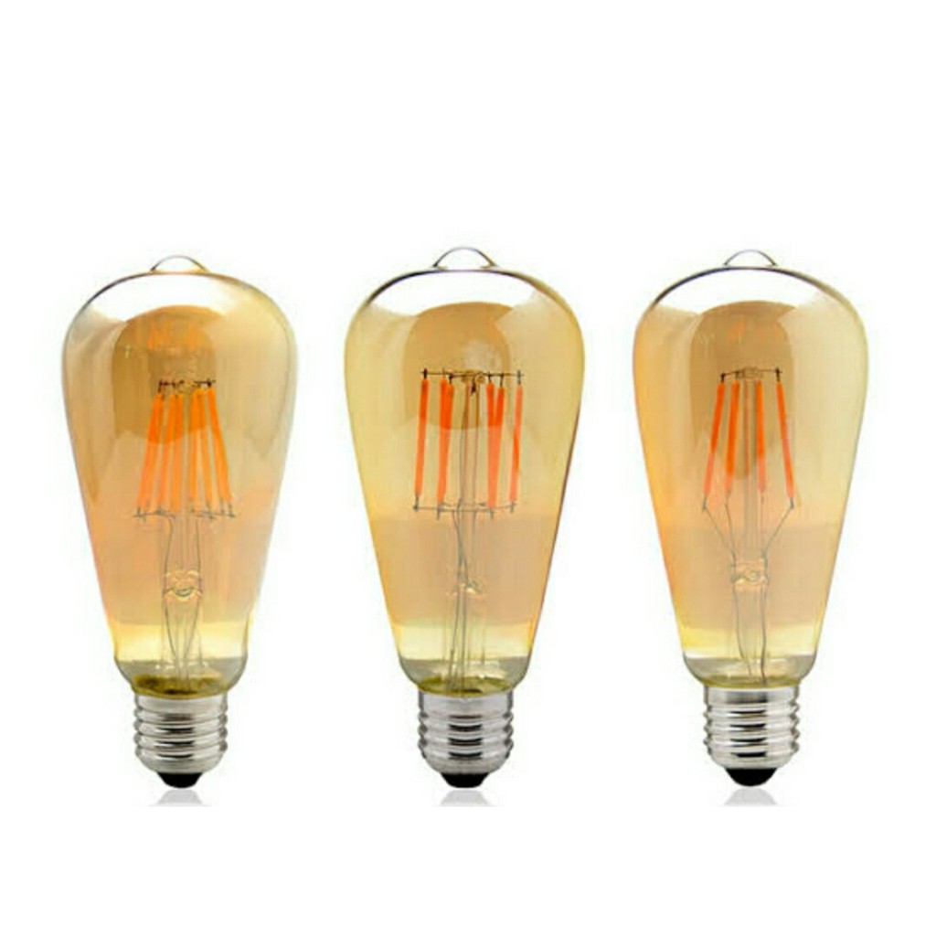 Jual Paket 3 Pcs Lampu Led Filamen ST64 St 64 Classic Retro Lampu Cafe Teardrop Dekor Warm White ...