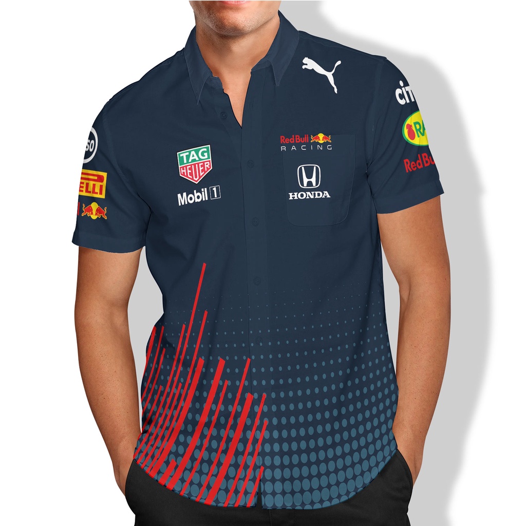 Jual Baju Kemeja F1 Redbull Racing Team Formula One Lengan Pendek 2021 ...