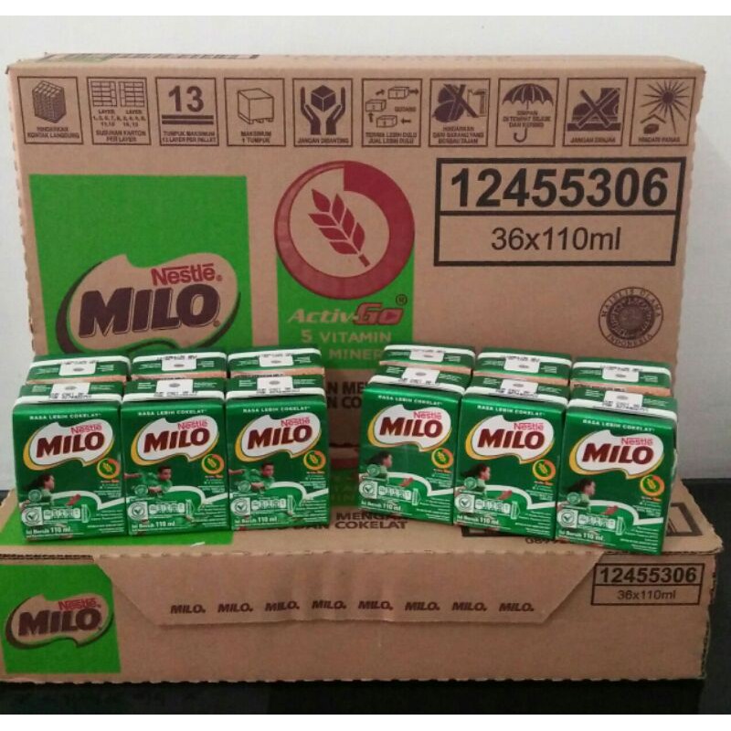 Jual SUSU MILO ACTIV GO. 110 ML. 1 DUS | Shopee Indonesia
