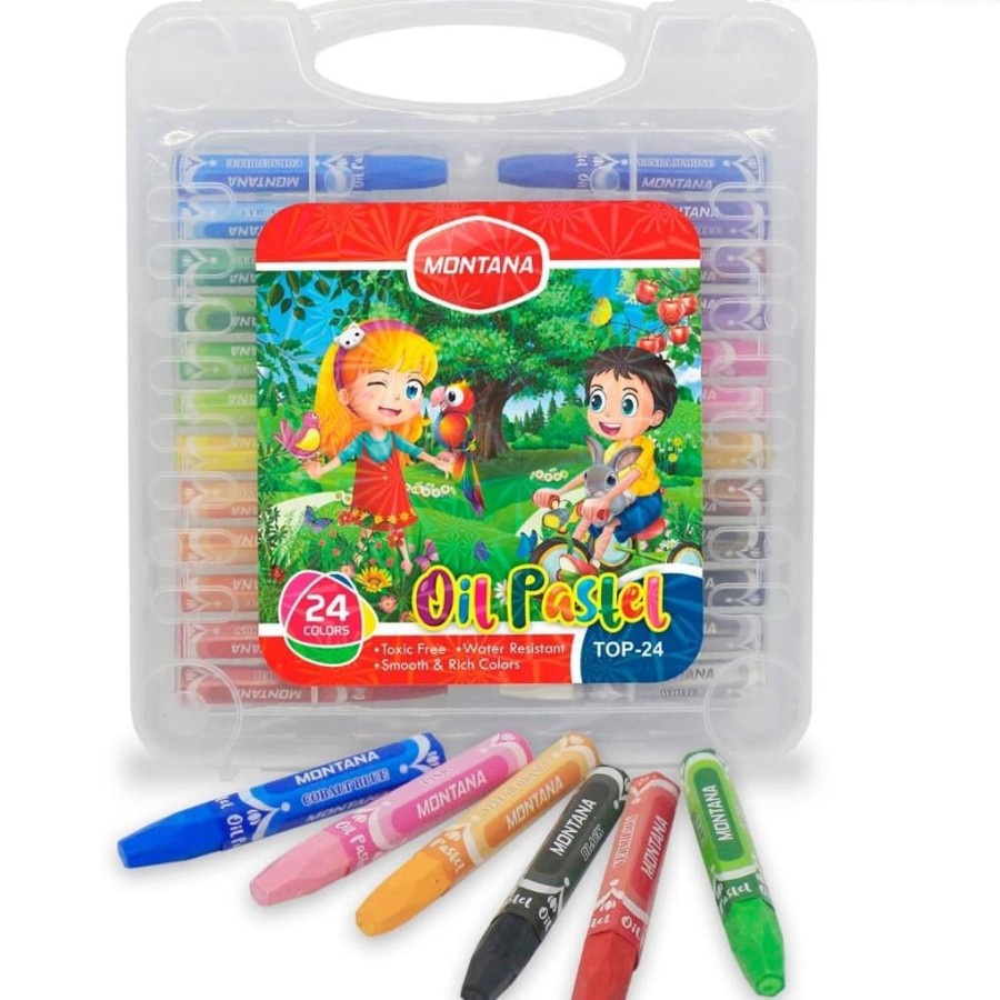 Jual Crayon Montana 24 warna TOP-24 B / Krayon 24 warna Montana / Oil ...