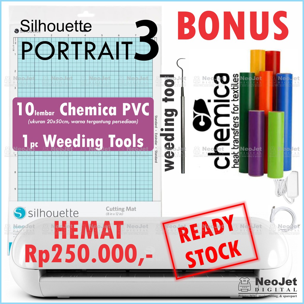 Jual Mesin Cutting Sticker Portrait Sablon Silhouette Cameo Mini Art ...