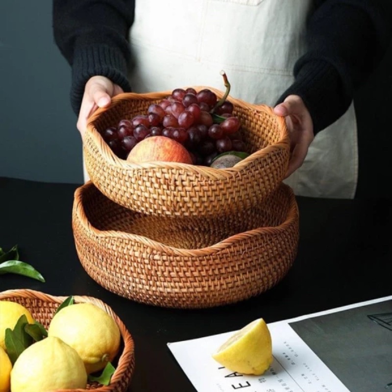 Jual mangkok rotan lekuk asli rotan | Shopee Indonesia