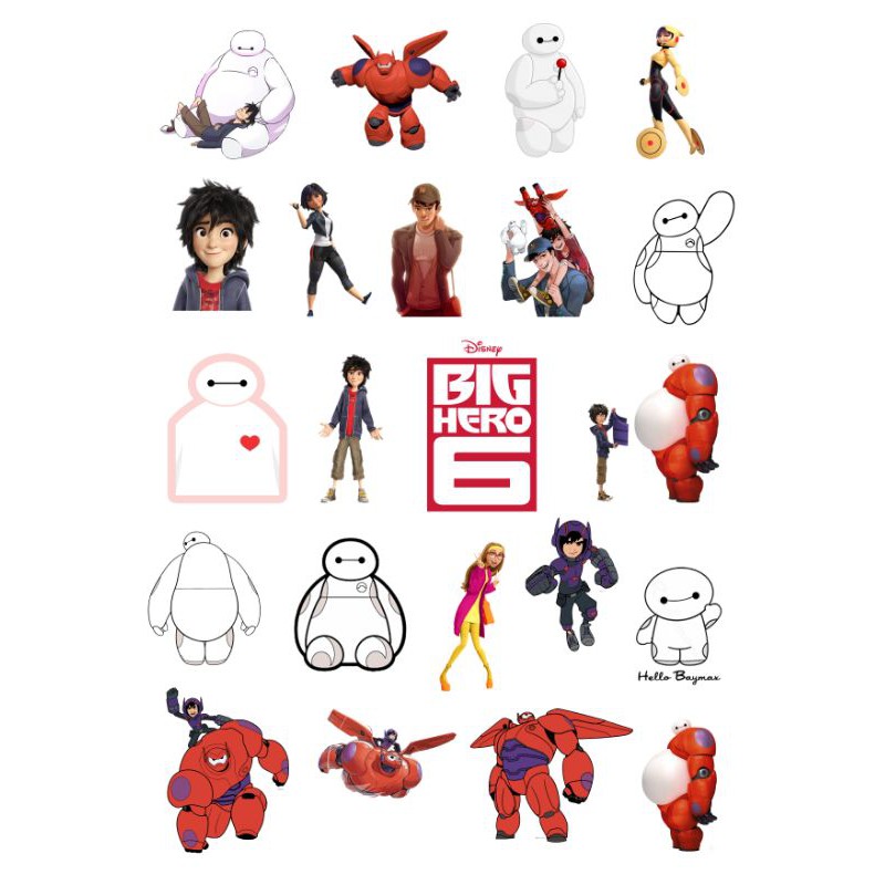 Jual 22PCS STICKER AESTHETIC TUMBLR BIG HERO 6 BAYMAX | Shopee Indonesia