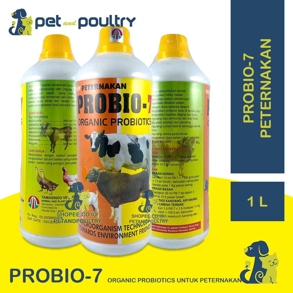 Jual PROBIO-7 1 LT PROBIOTIK ORGANIK UNTUK PETERNAKAN SAPI KAMBING AYAM ...