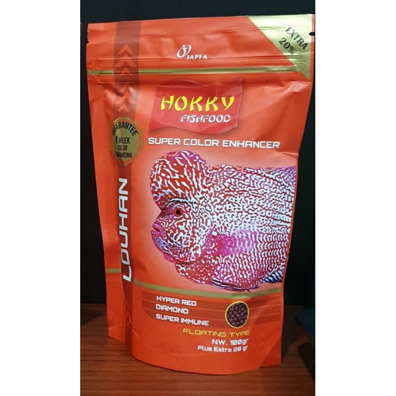 Jual Pakan ikan lohan hokky louhan color 100gr pouch | Shopee Indonesia