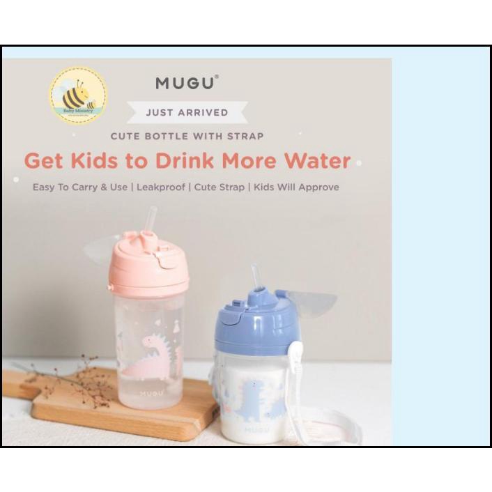 Jual Mugu Strap Drink Bottle Botol Minum Anak - Pink, 350Ml | Shopee ...