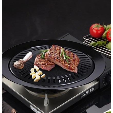 Jual [DEAOFFICIAL] Smokeless BBQ Grill Pan Bulat Kompor High Quality ...